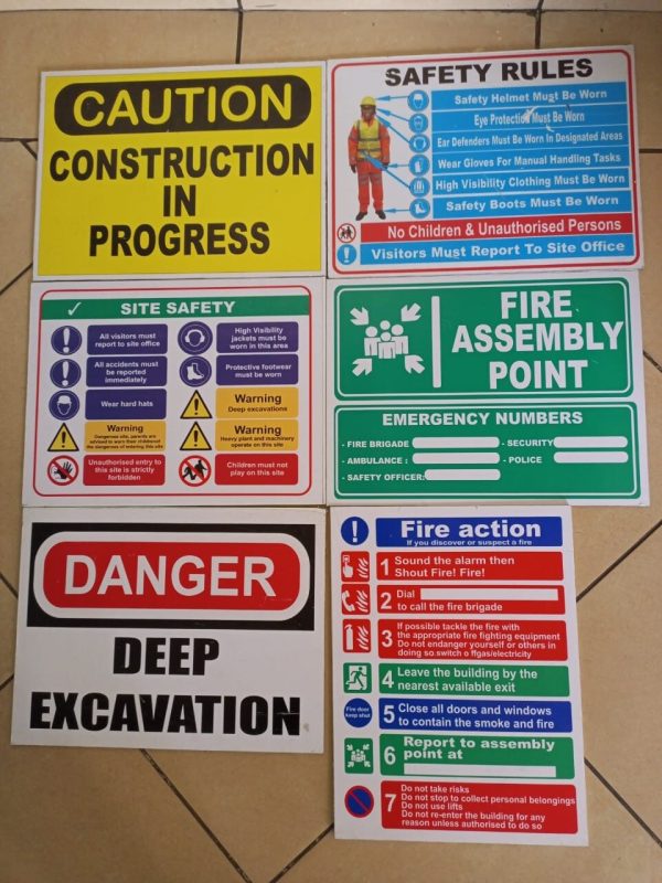 A2 Size Deep Excavation Signage | Nairobi Safety Shop